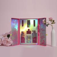 Quality Double Door Rigid Luxury Perfume Set Gift Box Packaging Shiny Rainbow Laser for sale