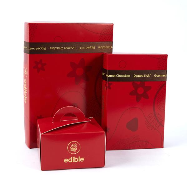 Quality Handmade Red Small Gift Packaging Box With Foldable Base Lid And Handle for sale