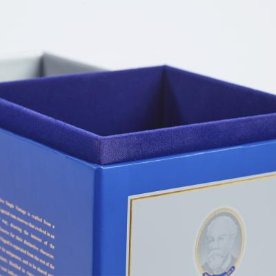 Cina Scatola per imballaggio vino whisky in carta e cartone rigido con coperchio e base, confezione regalo per vino in vendita