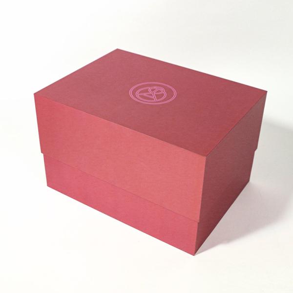 Quality Custom Luxury Lift Off Detachable Boxes with Separable Top Lift-off Lid Rigid Paper Box with Red Foil Stamping for sale