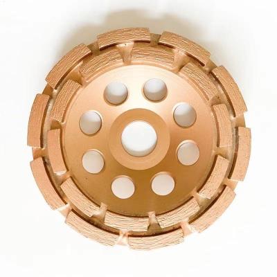 China 6 Inch 150mm Rigid Double Row Cup Grinding Wheel 6 Diamond Cup Wheel for sale