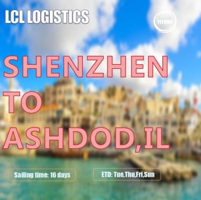 China Shenzhen To Ashdod Israel LCL International Shipping Through Sea ONE Liner for sale