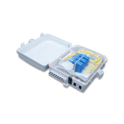 China 24 Cores Fiber Optic Distribution Box 1:16 Splitting Non Breaking Cable Entrance Wall Pole Mounting IP65 for sale