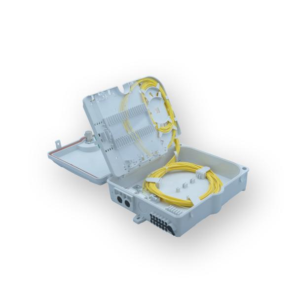 Quality 1:8 FTTH Splitter Box 12 Cores Capacity UV Resistant With None Cable Breaking for sale