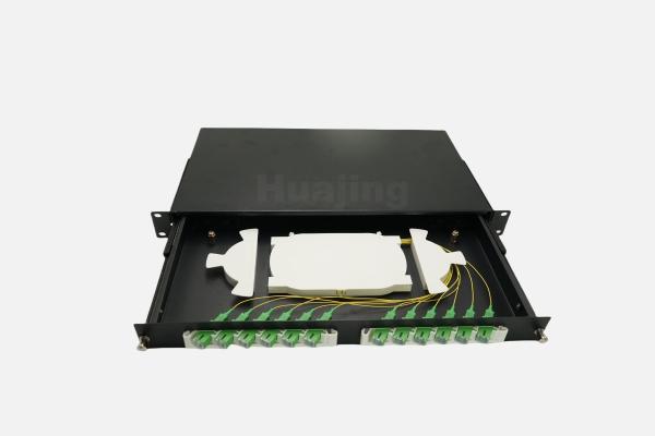 Quality Drawer Type Optical Fiber Termination Box 19 Inch Supporting Angled Adapter for sale