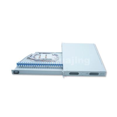 China Plastic Handle Rack Mount Fiber Termination Box Rotary Drawing Type 24 Cores for sale