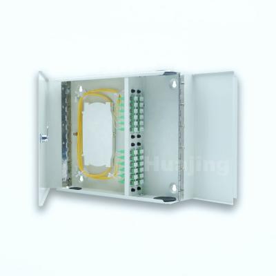 China Metal Structure Cable Distribution Cabinet Pole Mounted 2 Door 24 Cores Capacity for sale