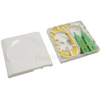 Quality ABS Fire Retardant Optical Fiber FTTH Box Compact 80x80x20.5mm for sale