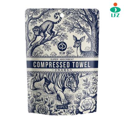 China Mini Tablets Disposable Portable Face Towel Cotton Coin Tissue for Travel Camping for sale