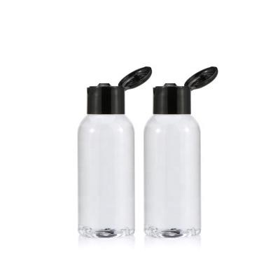 Cina Berretti neri a pressione trasparenti di 100ml Flip Top Plastic Bottles With in vendita