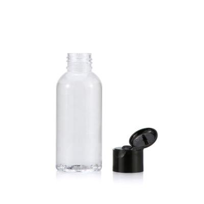 Cina Berretti neri a pressione trasparenti di 100ml Flip Top Plastic Bottles With in vendita