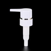 China Refillable Bottle White Plastic Soap Pump With Chrome Around Edge for sale