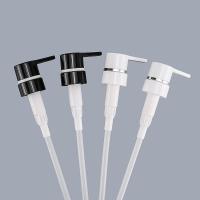 China Refillable Bottle White Plastic Soap Pump With Chrome Around Edge for sale