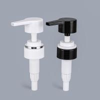 China Refillable Bottle White Plastic Soap Pump With Chrome Around Edge for sale