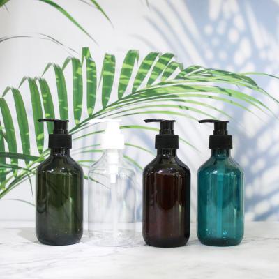 China Garrafa plástica do champô do ANIMAL DE ESTIMAÇÃO vazio transparente de Wholesale Brown Gray 300ml do fabricante com tampão da bomba à venda