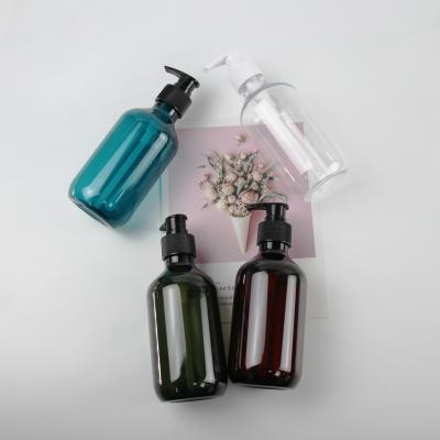 China Garrafa plástica do champô do ANIMAL DE ESTIMAÇÃO vazio transparente de Wholesale Brown Gray 300ml do fabricante com tampão da bomba à venda