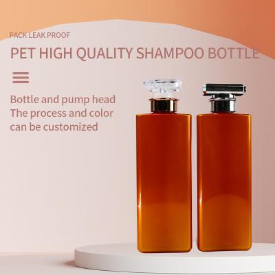 China Oranje van de de Shampoofles van 800ml Vierkante de Compensatiedruk Te koop