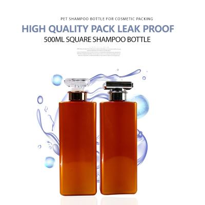 China Oranje van de de Shampoofles van 800ml Vierkante de Compensatiedruk Te koop
