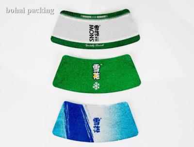 China aluminum foil beer label printed embossing labels glass bottle neck sticker supplier custom manufacturer for sale