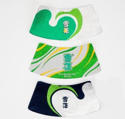 China aluminum foil beer label printed embossing labels glass bottles supplier print factory custom label energy drink for sale