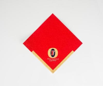 China aluminum foil beer label printed embossing labels glass bottle neck sticker supplier custom manufacturer beer labels siz for sale