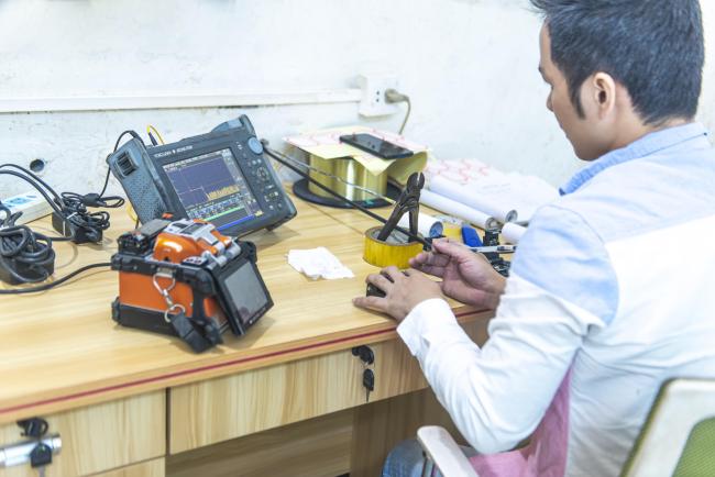 Quality control inspection of fiber optic cables