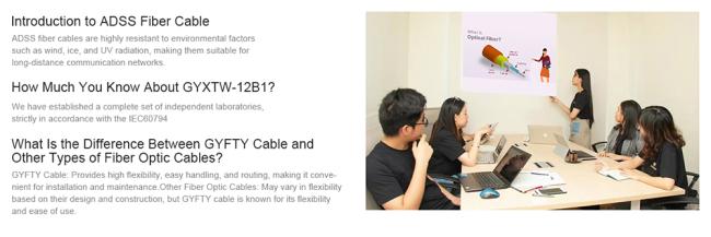 Professional team working on fiber optic cable production