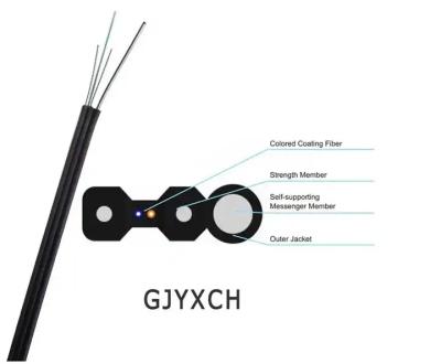 Cina LSZH FTTH Drop Cable 100m 2 Fiber Count LSZH Fiber Cable Jacket Rivestimento in fibra 9/125μM in vendita