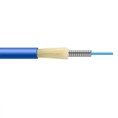 Cina SM MM LSZH PVC Spirale Acciaio Cablo blindato in fibra ottica, Cablo tattico in fibra ottica all' interno in vendita