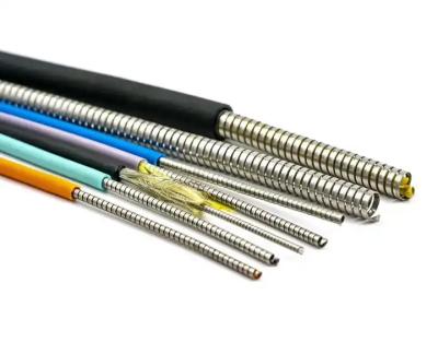 Cina GJFJKV Cavo a fibra ottica blindato a spirale Single Mode 2 4 6 8 12 Core Fibre Optica Cable 657A in vendita