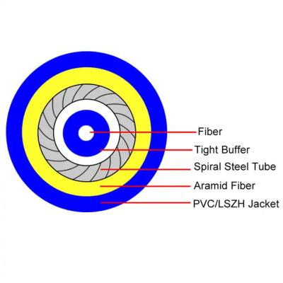 China Flexible Armored Fiber Optic Cable G652D Armoured Network Cable For Optimal Connectivity for sale