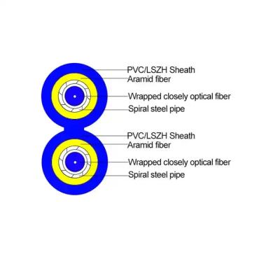 China Flexible Armored Fiber Optic Cable G652D Armoured Network Cable For Optimal Connectivity for sale