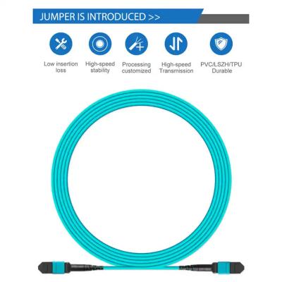 Cina MU MPO E2000 Fibra ottica Jumper Duplex 3.0mm LSZH 50/125 OM3 Fibra ottica Patch Cord in vendita