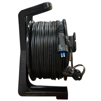 Cina Cable Tactical Fiber Optic Reel LC to LC Single Mode Fiber Cable Reel 100m 200m in vendita