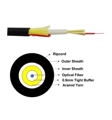 Cina 1 km FTTH Drop Cable 1 Core 500m 5.0mm Double Sheath Fiber Optic Cable 4.6mm 6.0 G657A2 in vendita