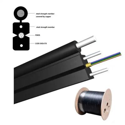 Cina FTTH 1Core 2 Core G657A2 G657A1 Cavo ottico auto-supporto Cavo in fibra ottica filo d'acciaio in vendita