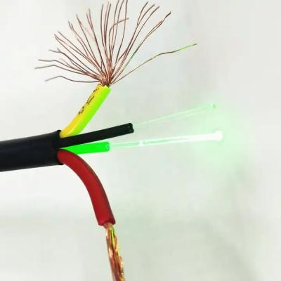 Cina Cavo in fibra ottica PMMA a doppio rivestimento per esterni con 2 fili elettrici in vendita