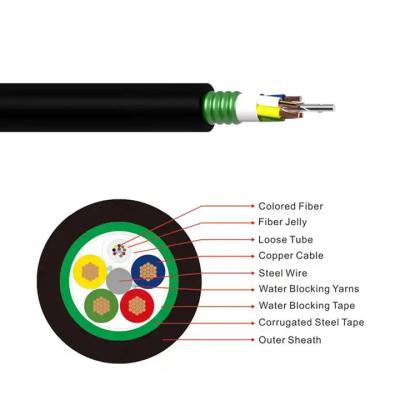 China ISO9001 Hybrid Copper Fiber Cable 24 Core 48 Core 96 Core Composite Fiber Cable for sale