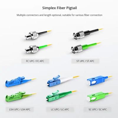 Cina SC/APC-SC/UPC FCAPC/LCUPC Simplex 9/125 0,9 mm 2,0 mm 3,0 mm Cordone di patch in fibra ottica esterna in vendita