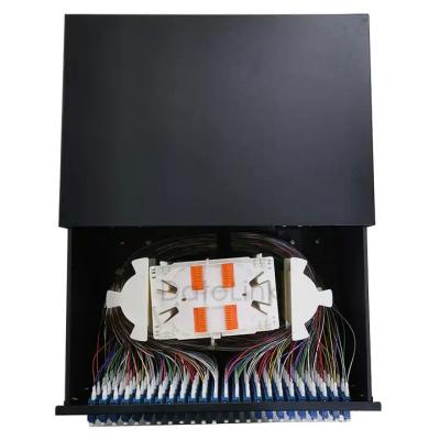 Cina 6U 96 144 288 Core Port Rack Mount ODF Splice Tray con LC SC FC ST Adapter / Fiber Pigtail in vendita