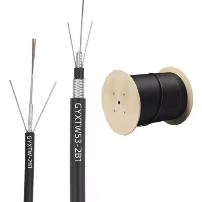 Китай GYXTW Бронированный волоконно-оптический кабель 4 ядра 6 ядра 12 ядра Воздушная центральная труба Волоконно-оптический кабель продается