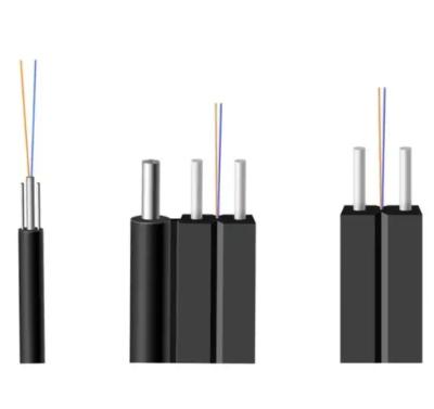China Fig-8 2 Core FTTH Drop Cable Self Supporting Aerial Fiber Drop Cable for sale
