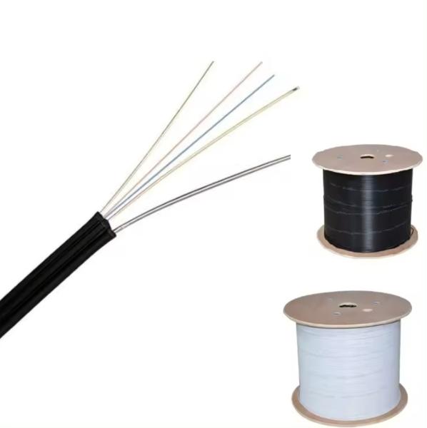 Quality Indoor / Outdoor FTTH Drop Cable Steel Wire Self Supporting Bow Type Cable for sale