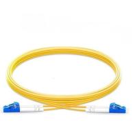 Quality 3m Fiber Patch Cord LC UPC Duplex To LC UPC Duplex 2.0mm Yellow Tight Buffered for sale