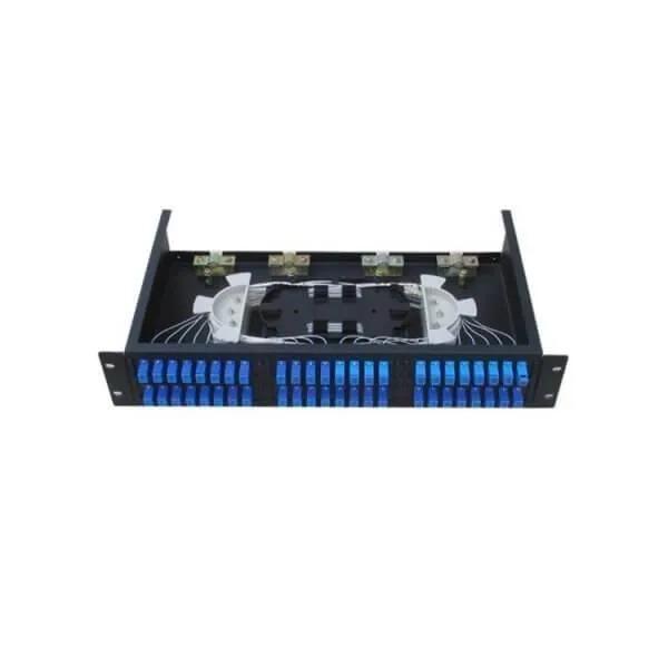Quality Rack Mount Fiber Optic Patch Panel 48 Core Fiber Optic Termination Box With SC for sale