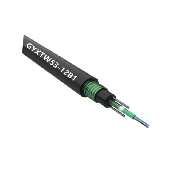 Quality GYXTW53 4 6 8 12 Cores Outdoor Fiber Optical Cable Armored Optical Cable for sale