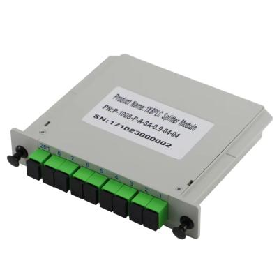 China 1×2 1×4 1×8 1×16 1×32 PLC Splitter Fiber Optic Card Type Insertion Type for sale