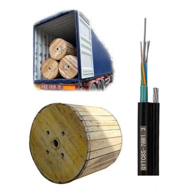 China Outdoor Self-Supporting Armored Optical Cable Figure 8 FTTH Fiber Optic Cable Aerial 2/4/6/8/12/24/48/96 Core Drop Cables GYTC8S for sale