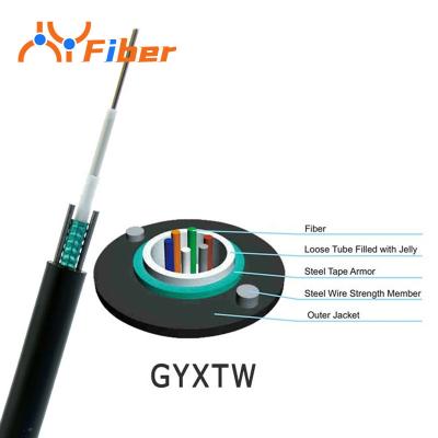 Cina 2 cavo ottico di telecomunicazione del centro del centro 12 del cavo GYXTW-4B1 della metropolitana centrale corazzata del fascio in vendita