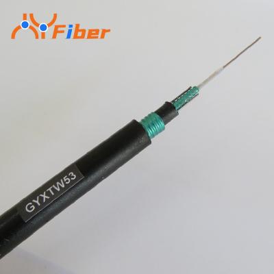 Cina prova del roditore della guaina della metropolitana del fascio concentrare del cavo a fibre ottiche di 53-4B1 GYXTW doppia in vendita